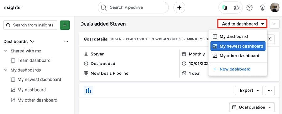 Función de Avances - Knowledge Base | Pipedrive